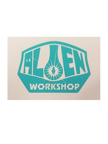 Alien Workshop Rectangle Logo Sticker White – longboardlovesg