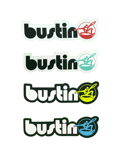 Bustin Board Logo Stickers Small – longboardlovesg
