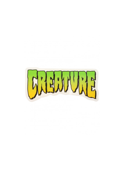 Creature Logo Clear Mylar Sticker Green – longboardlovesg